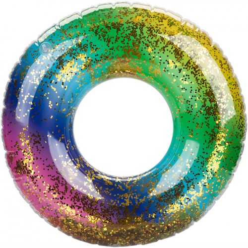 24" Glitter Filled Rainbow Swim Ring – LND Gifts